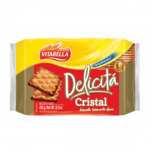 Biscoito Doce Vitarella Delicita Cristal 450g