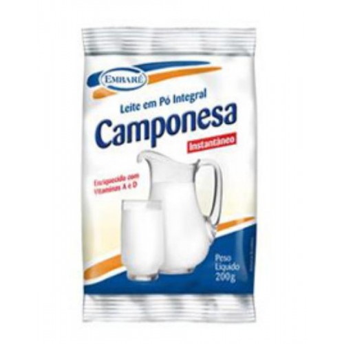 Leite em Pó Integral Camponesa Instantâneo 200g